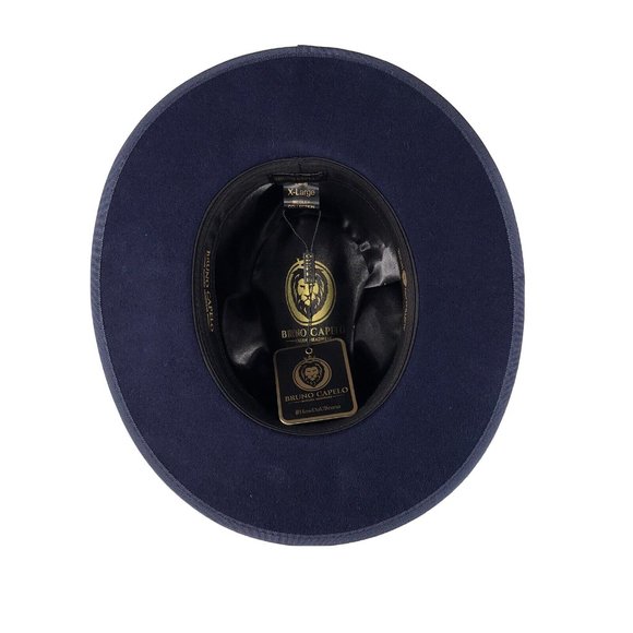 Bruno Capelo | Accessories | Bruno Capelo Men Navy Blue Fedora Hat Navy ...